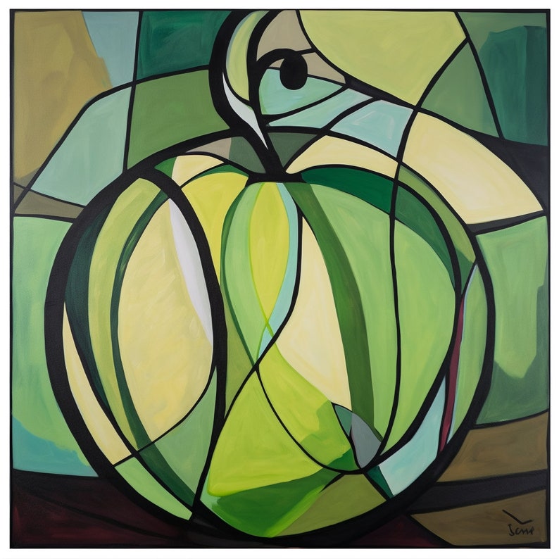 Picasso Geometric Fruit, ISO Digital Print, Art | Custom Canvas ...