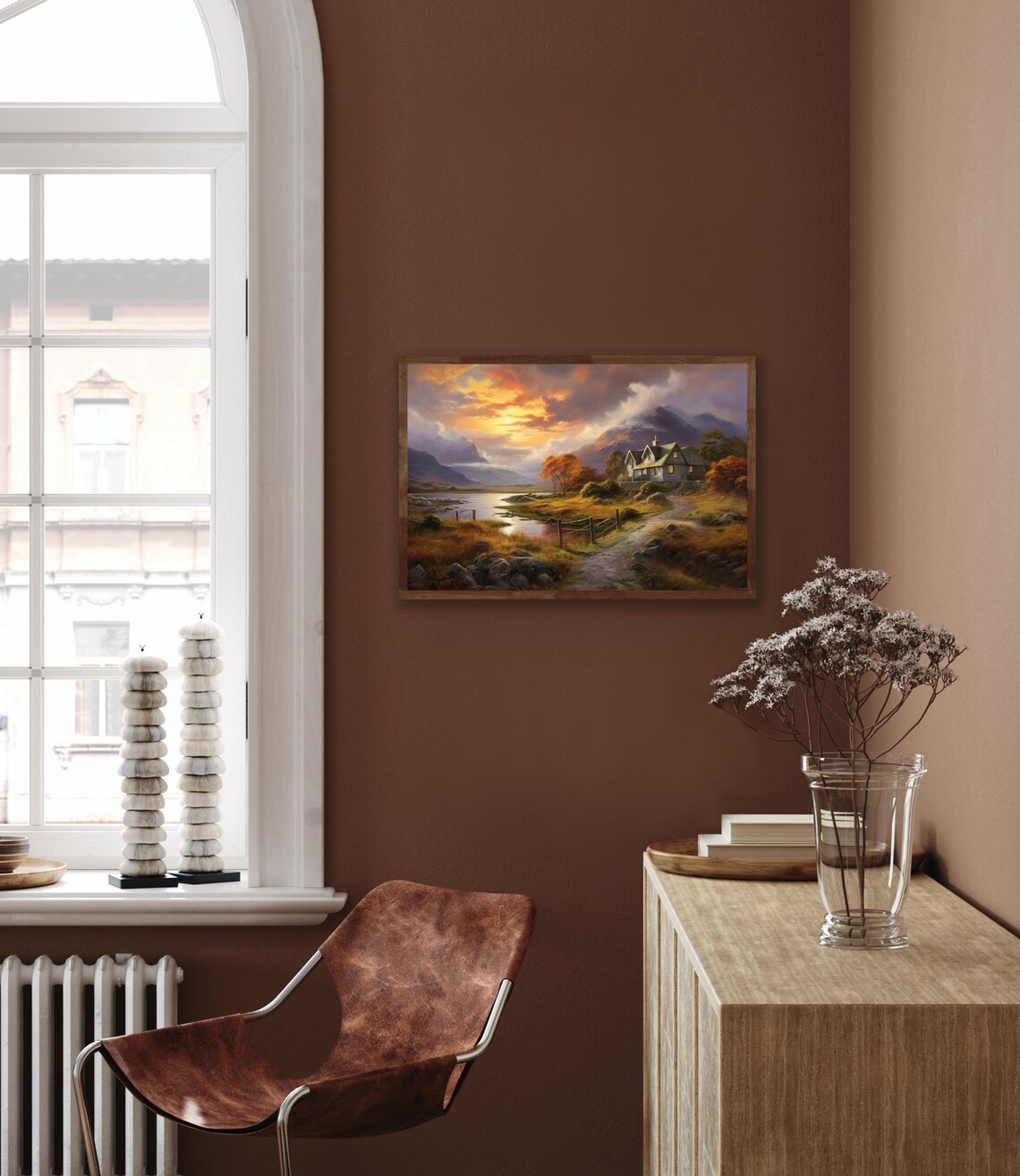 Cozy Scottish Highlands Canvas Print Inspired by Thomas Kinkade ...