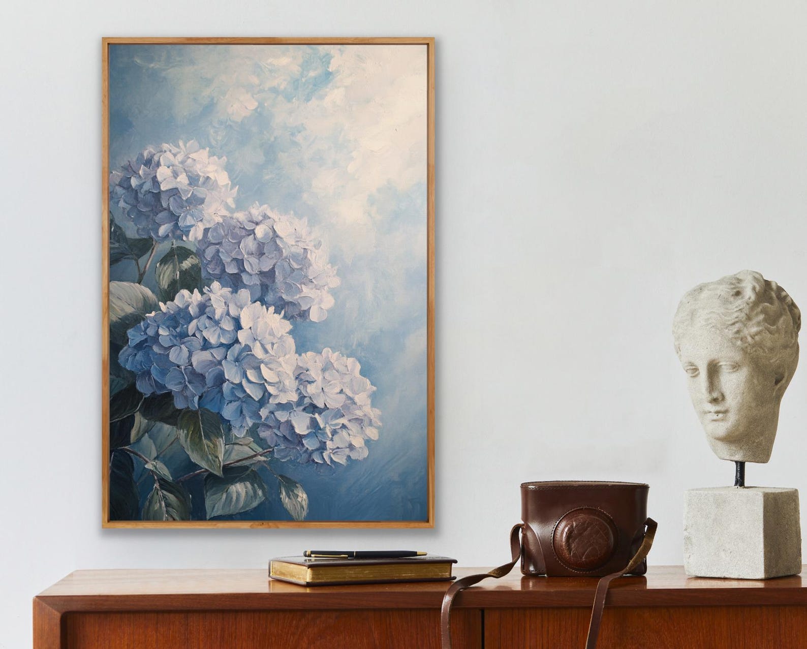 Blossoms | Claude Monet Inspired Impressionist Canvas Print of Blue ...