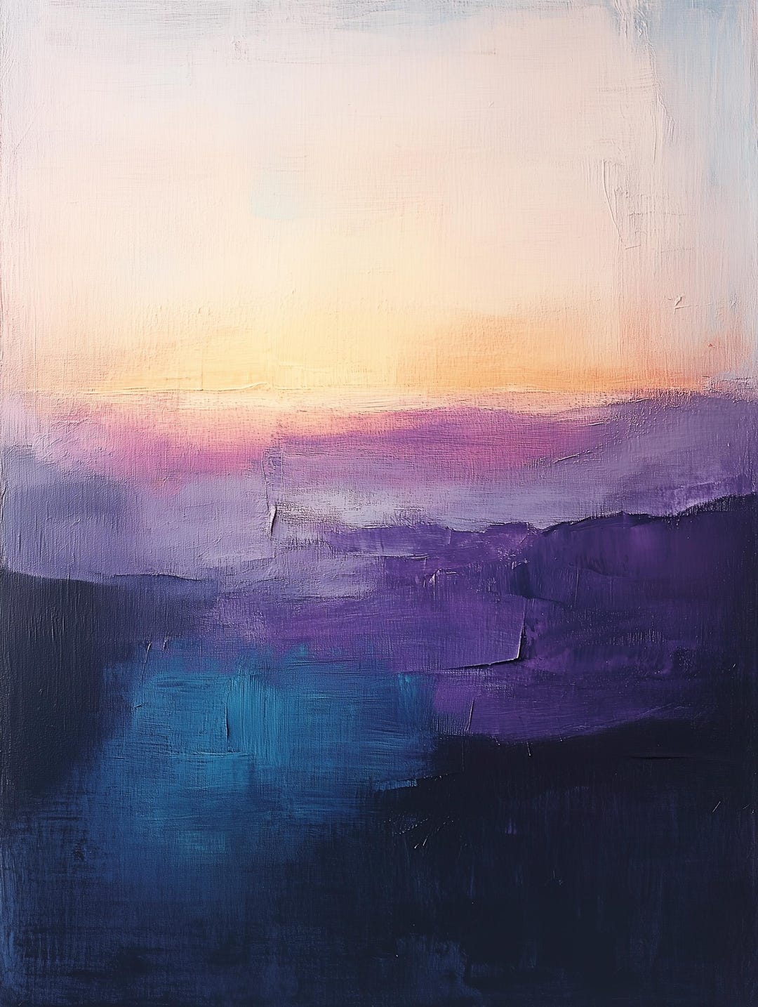 Abstract Purple Sunset Canvas Print Inspired by Mark Rothko for Elegant ...