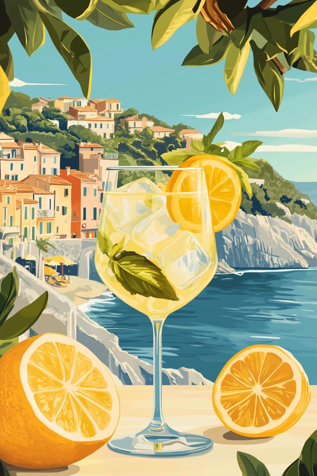 Lemon Oasis Canvas Print Inspired by Matisse for Beautiful Home Decor ...