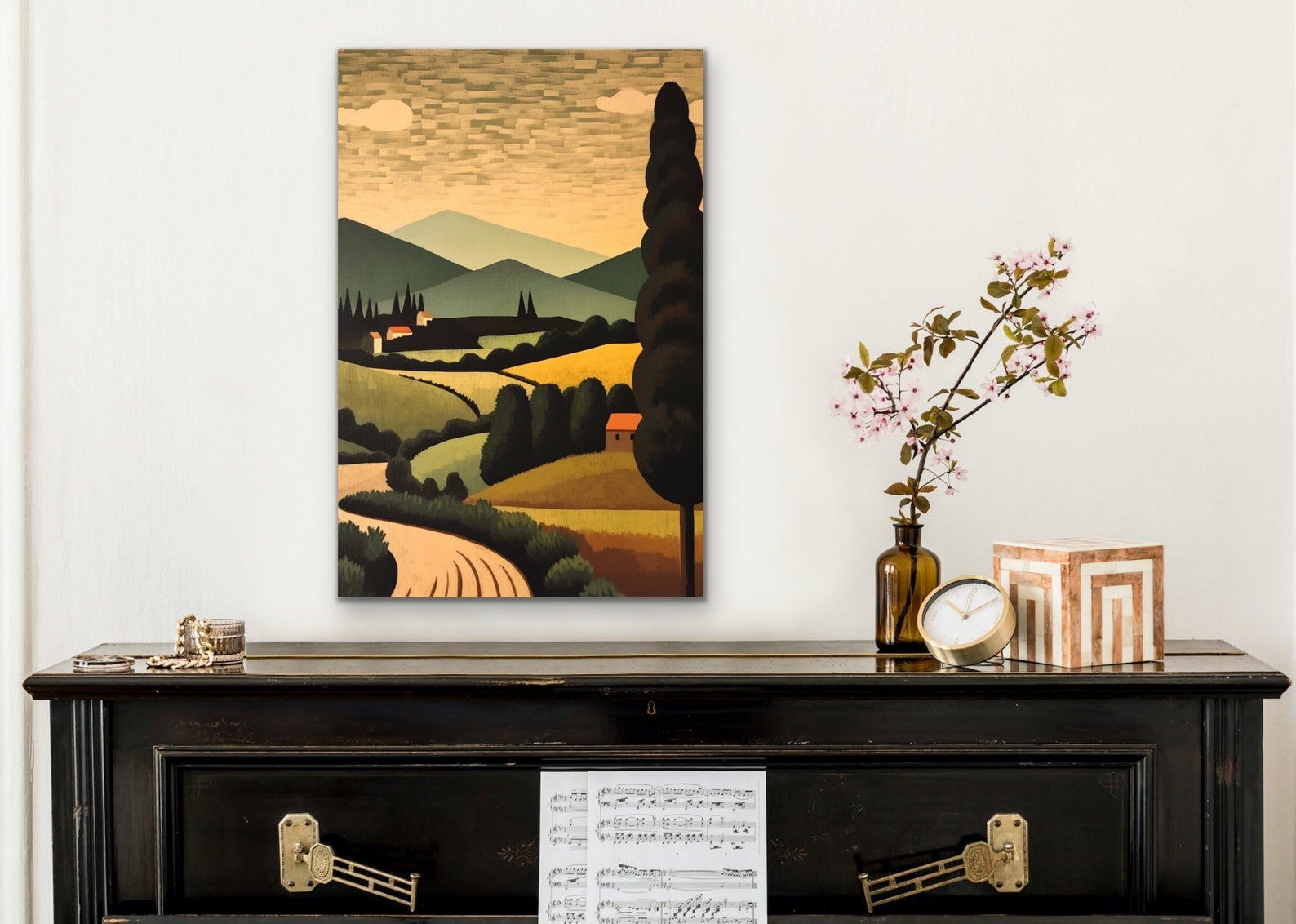 Landscape Painting Inspired by George Ault: A Modern Revival of Rolling ...