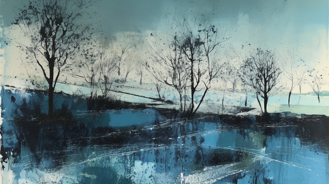 Blue Hues - an Original Landscape Artwork in the Spirit of Peter Doig ...