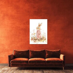 Charming Beatrix Potter Inspired Rabbit Watercolor Print for Kids Room ...