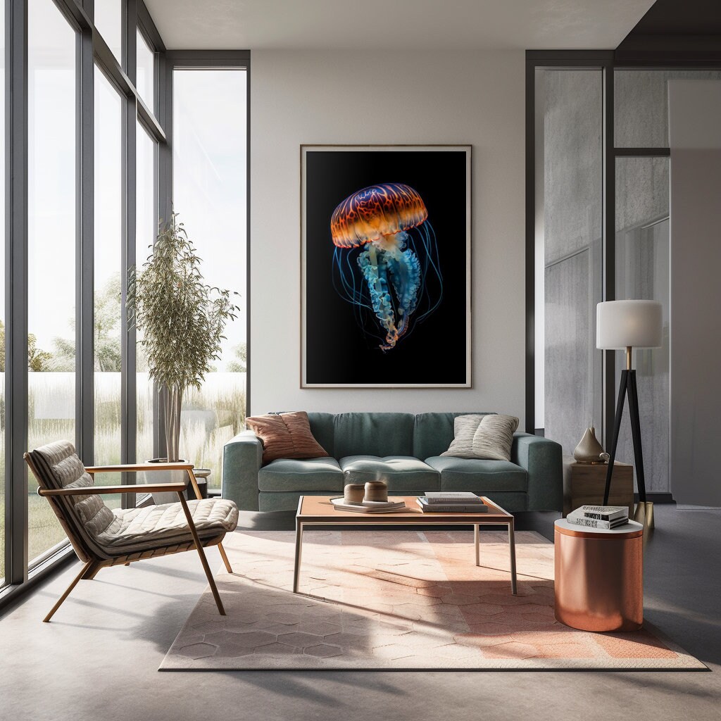 Tiger Jellyfish - Iridescent Underwater Art With Stunning Tiger Print ...