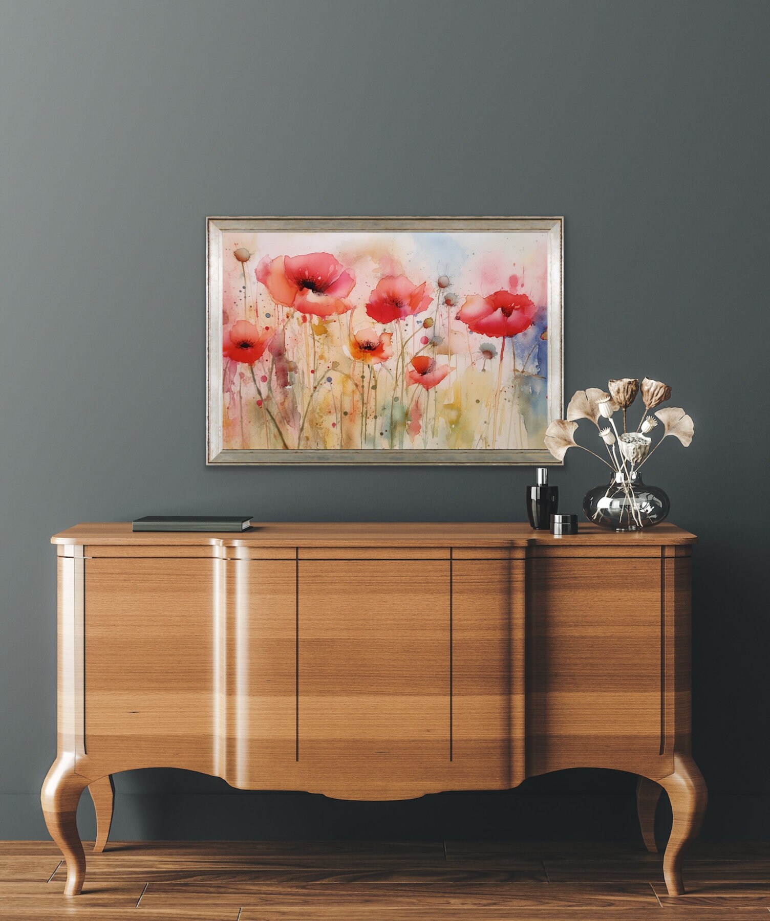 Jean Haines Style, Captivating Beauty: Watercolor Poppies | Canvas Home ...