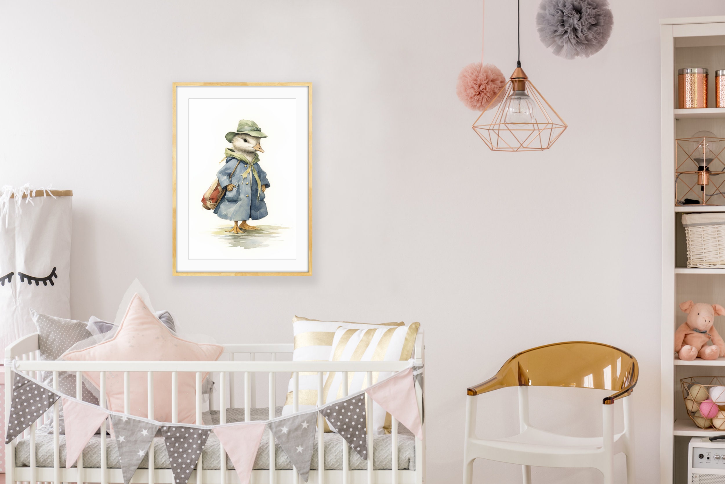 Beatrix Potter Reference: Cute Duckie Traveler Canvas Art - Pastel ...
