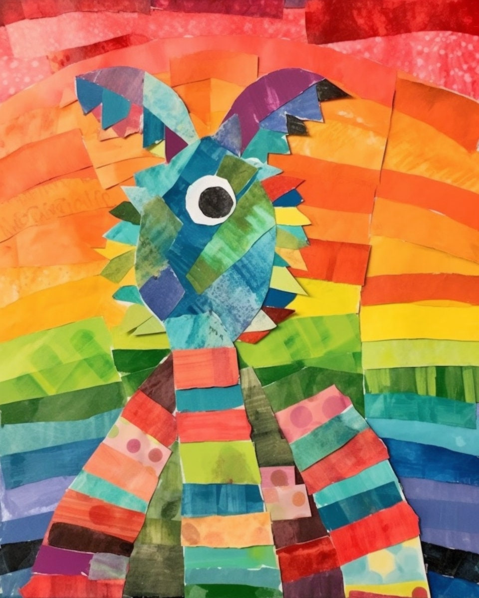 Cheerful Hexagons and Playful Bees" Canvas Print Inspired by Eric Carle ...