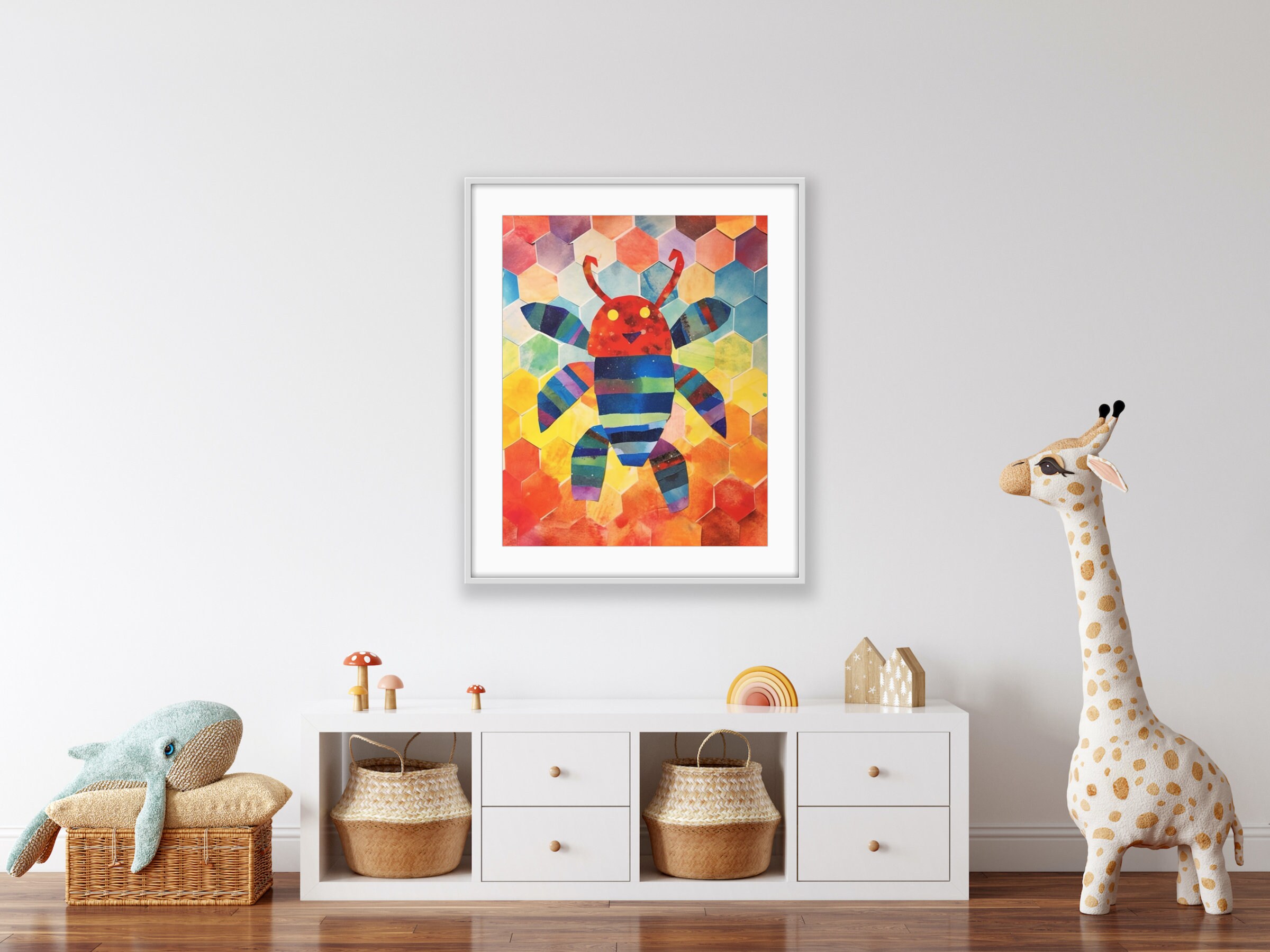 Rainbow Dragon Collage Art: A Colorful Tribute to - Etsy