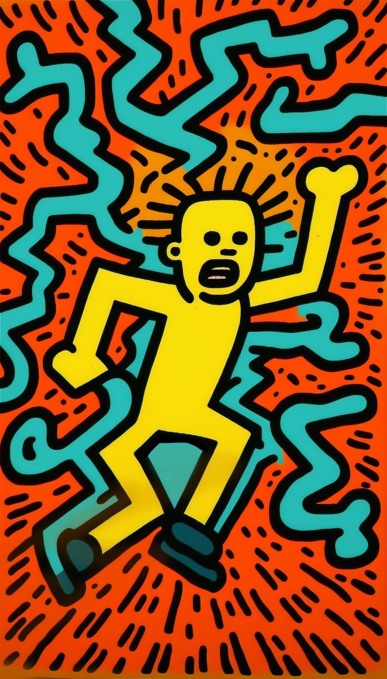 Keith Haring ISO, Custom Canvas, Painting or Digital Print, Original ...