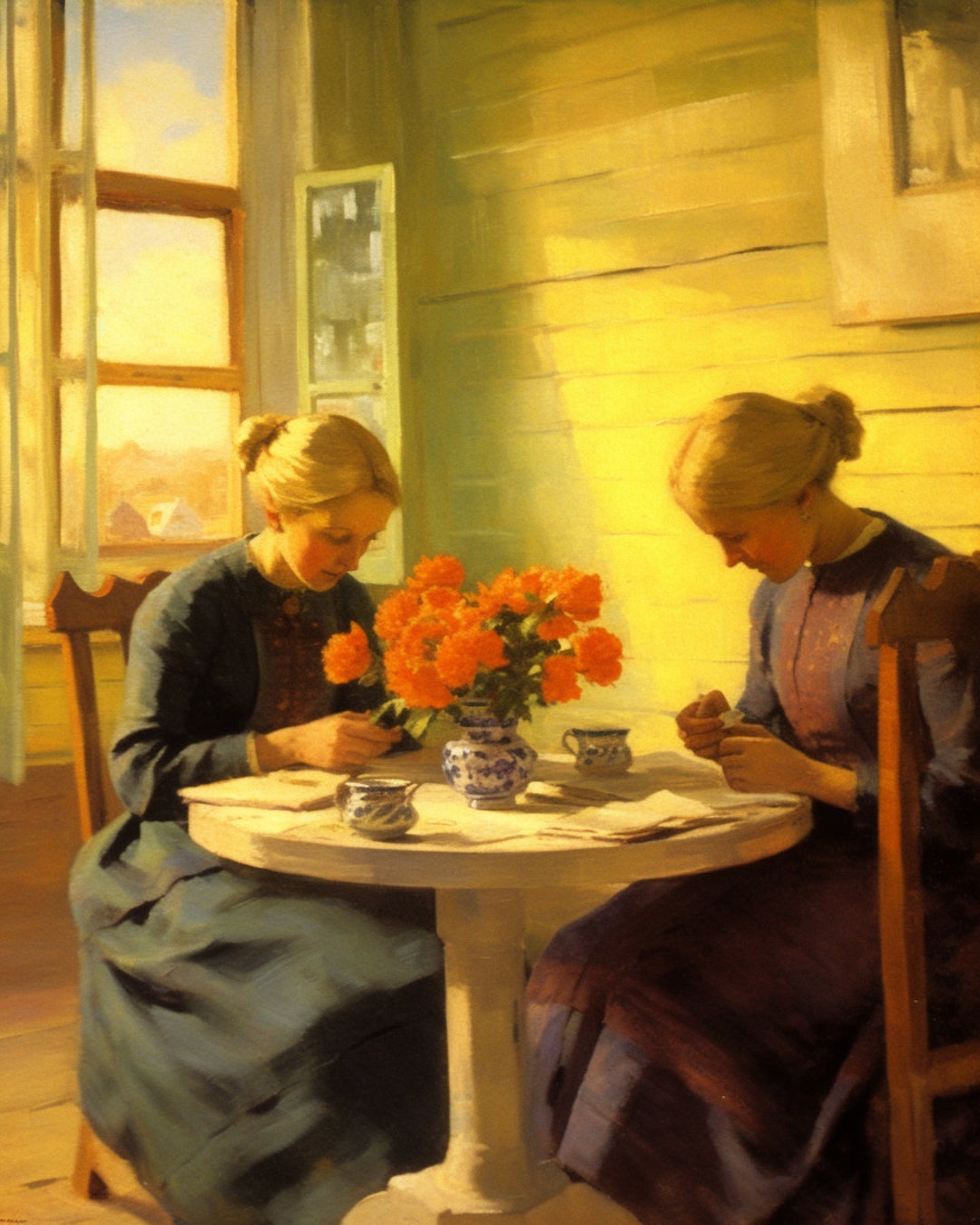 Anna Ancher Inspired: 'morning Tea' Canvas Print - A Raw and Intimate ...