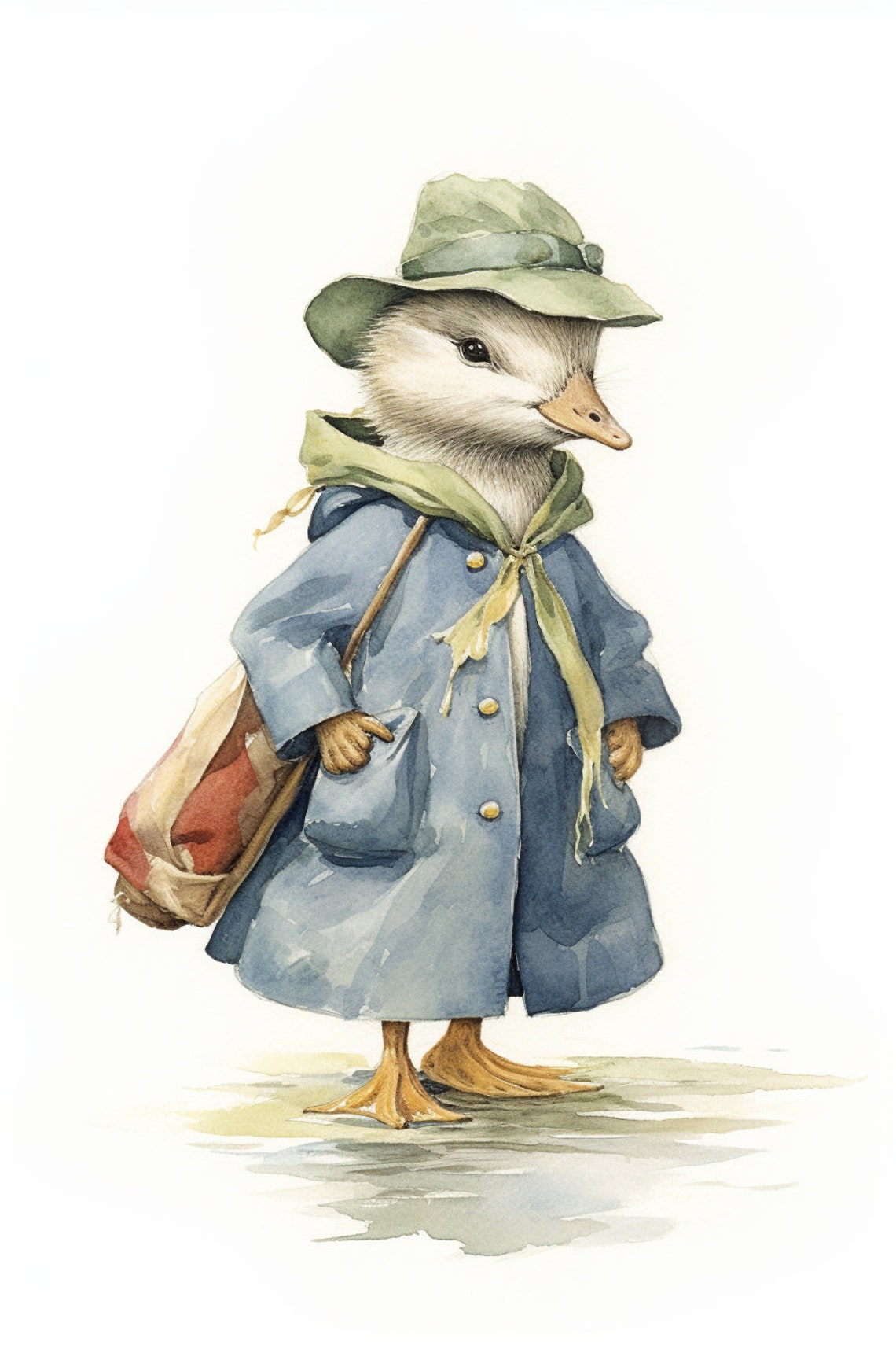 Beatrix Potter Reference: Cute Duckie Traveler Canvas Art - Pastel ...