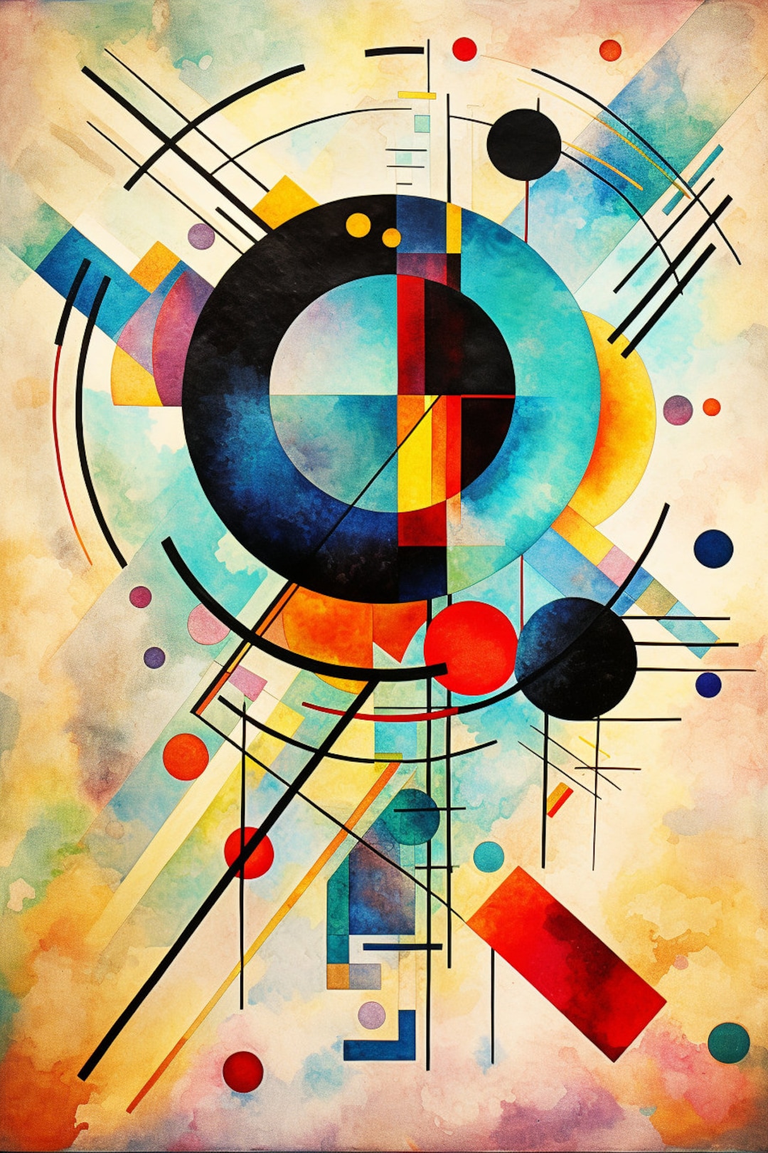 Electric Blue Modern Abstract Art: Custom Canvas Prints Influenced by ...