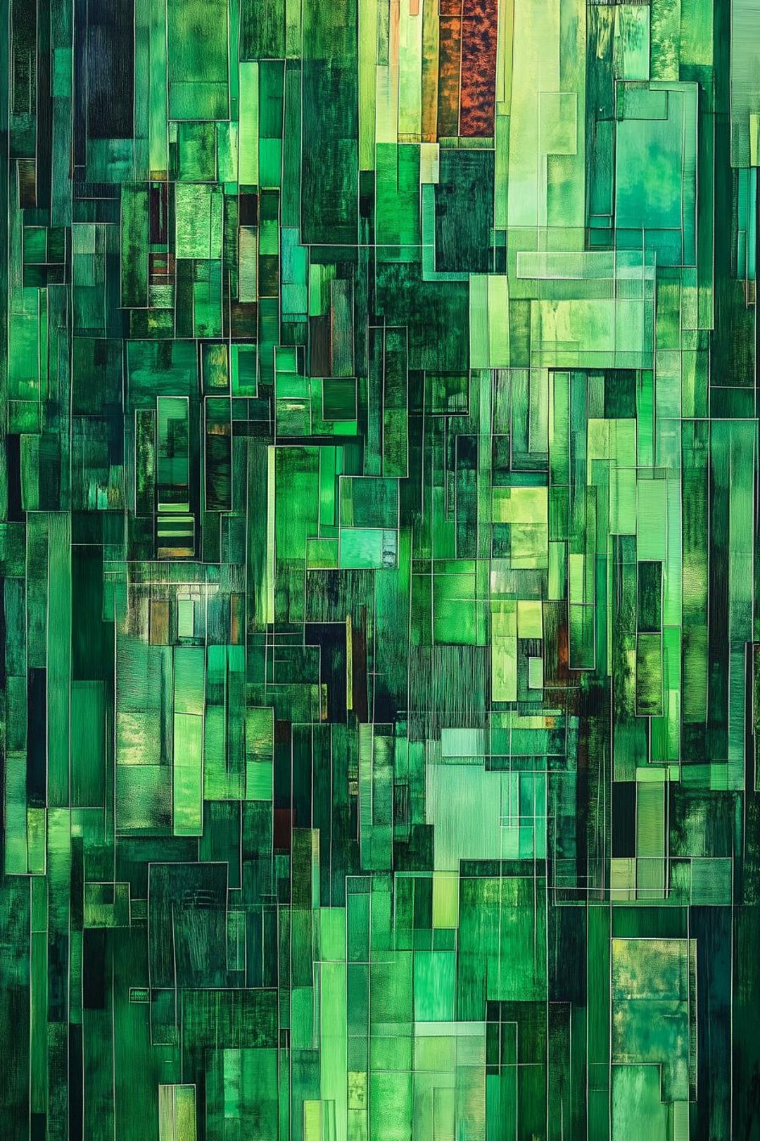 Abstract Green Canvas Wall Art Inspired by Mark Rothko | Modern Home ...