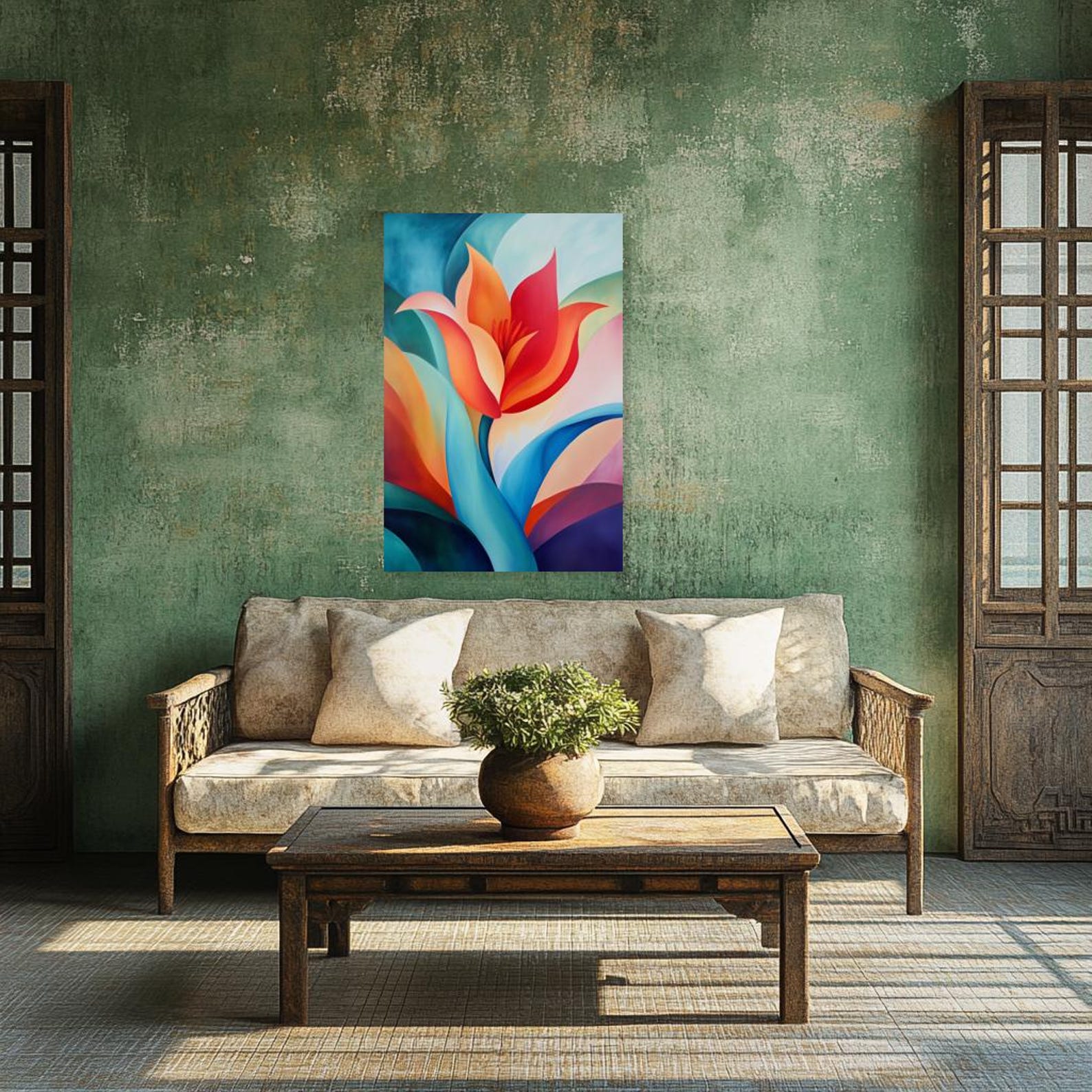 Georgia O'keeffe Inspired Floral Canvas Wall Art - Etsy