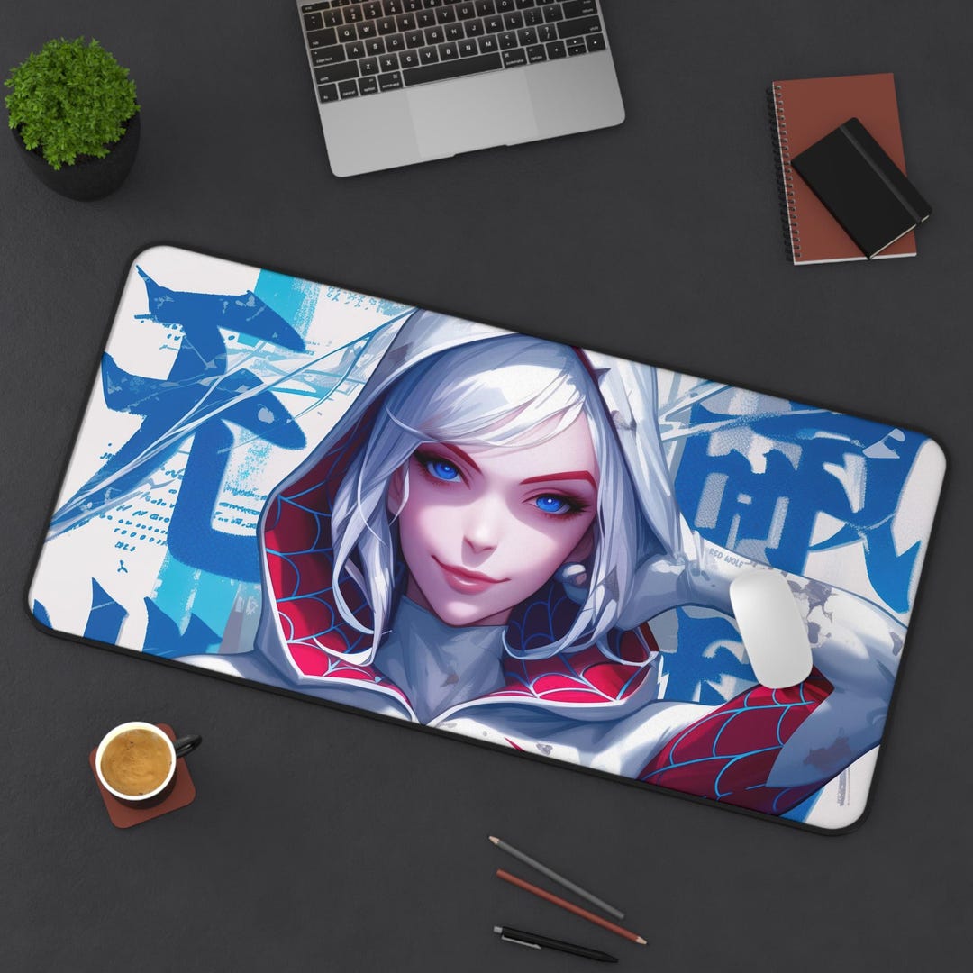 Spider-gwen Marvel Desk Mat, Gaming Mouse Pad, Marvel Decor, Office ...