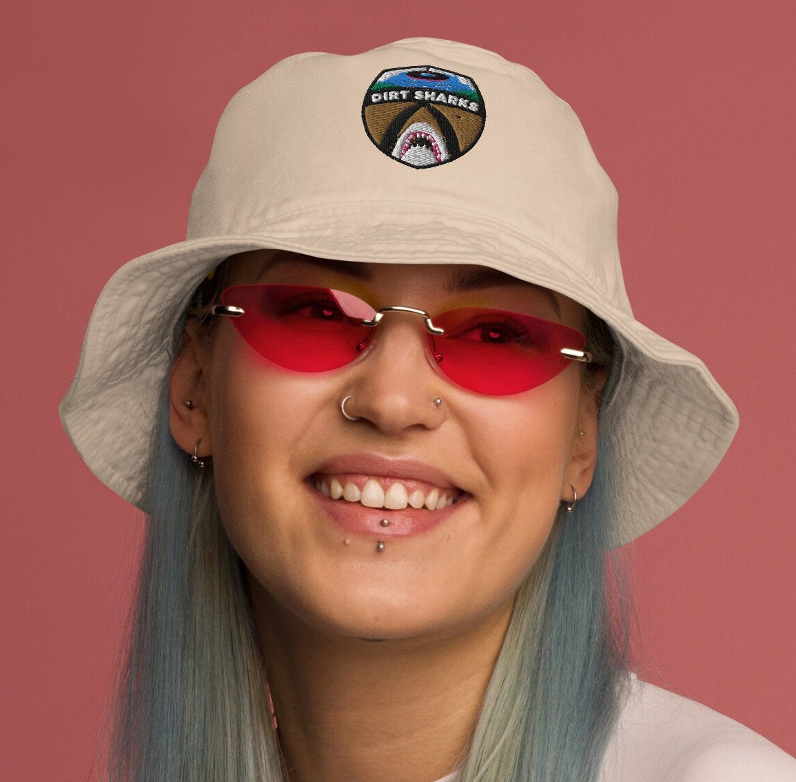 Dirt Sharks Logo Organic Bucket Hat as Feat in Detectorists. - Etsy