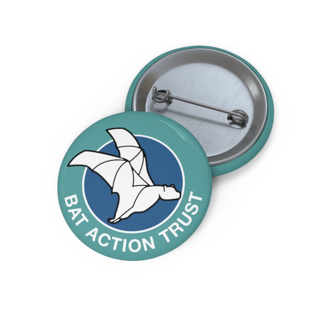 Bat Action Trust Emblem Pin Button Badge as Feat in - Etsy