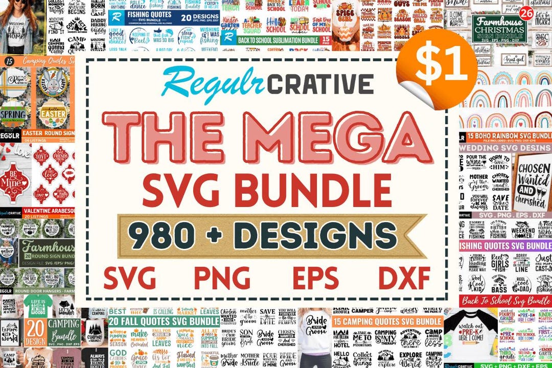 The Mega SVG Bundle - Etsy