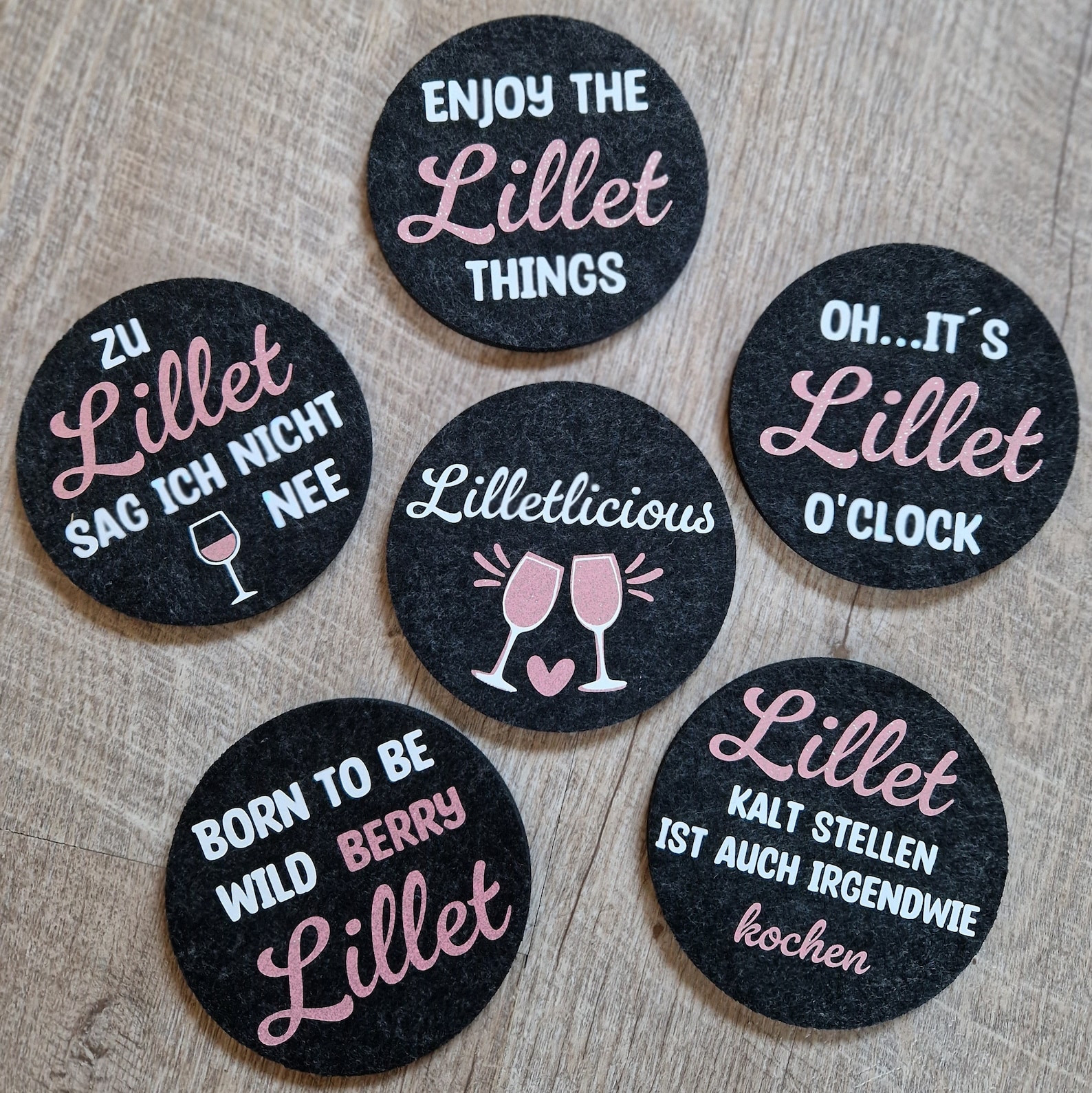 Untersetzer Filz mit Lillet Spruch - Etsy.de