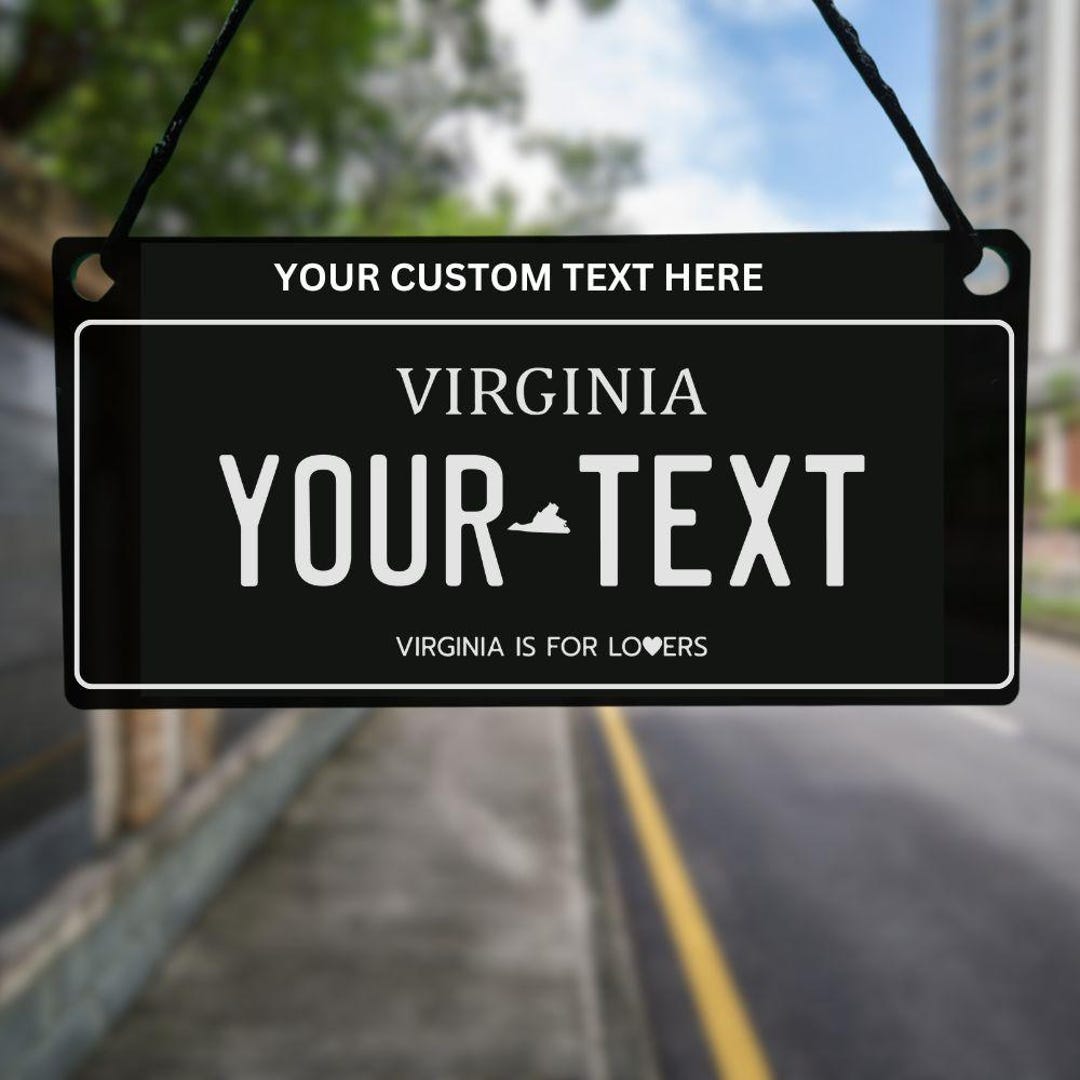Virginia State USA License Plate Car Hanging Accessory, Rearview Mirror ...