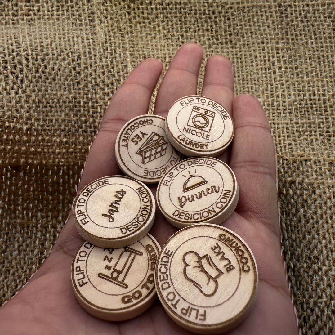 Valentine Day Gift Decision Coin Challenge Coin Custom Laser Engraved ...