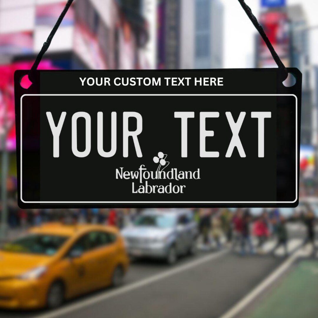 Newfoundland Labrador License Plate Car Hanger Car Accessory, Rearview ...
