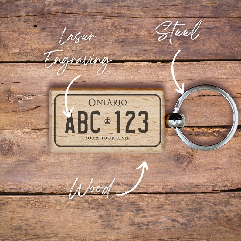 Customizable Personalized Laser Engraved Wooden Keychain - Etsy Canada