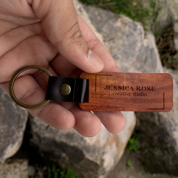 Bamboo Key Chain Personalized - Etsy