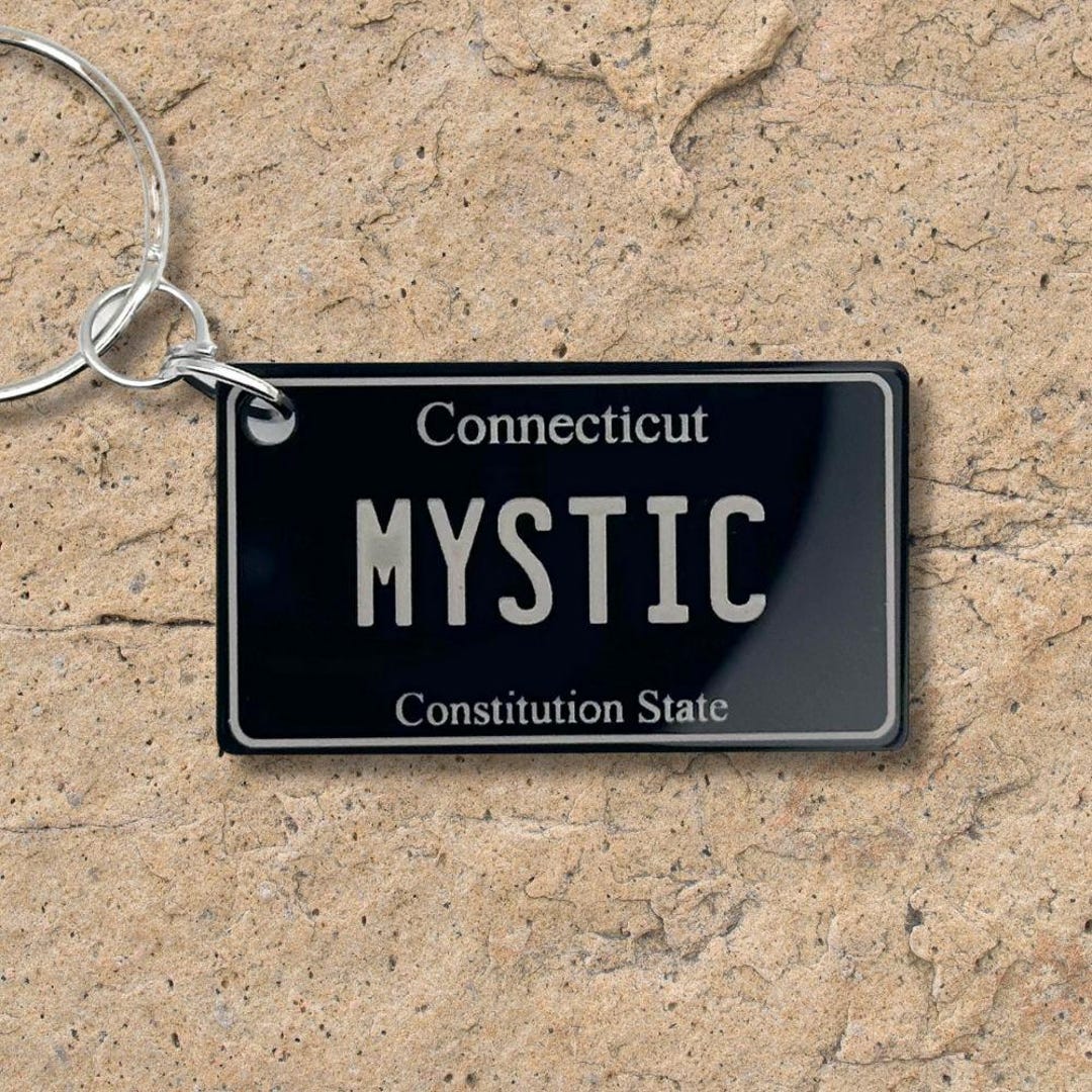 Connecticut State License Plate Keychain Car Gift Keyring New Car Gift ...