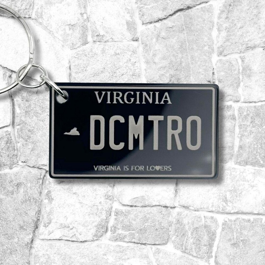 Virginia State License Plate Keychain New Car Gift Keyring, New Car ...