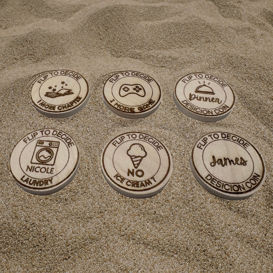 Valentine Day Gift Decision Maker Coin Argument Solver Engraved ...