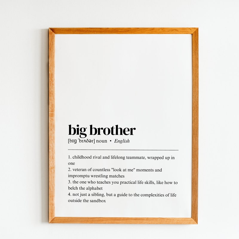 Brother Definition - Etsy