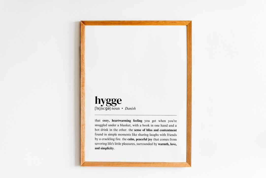 Hygge Definition Print | Danish Art | Hygge | Hygge Poster | Hygge Wall ...