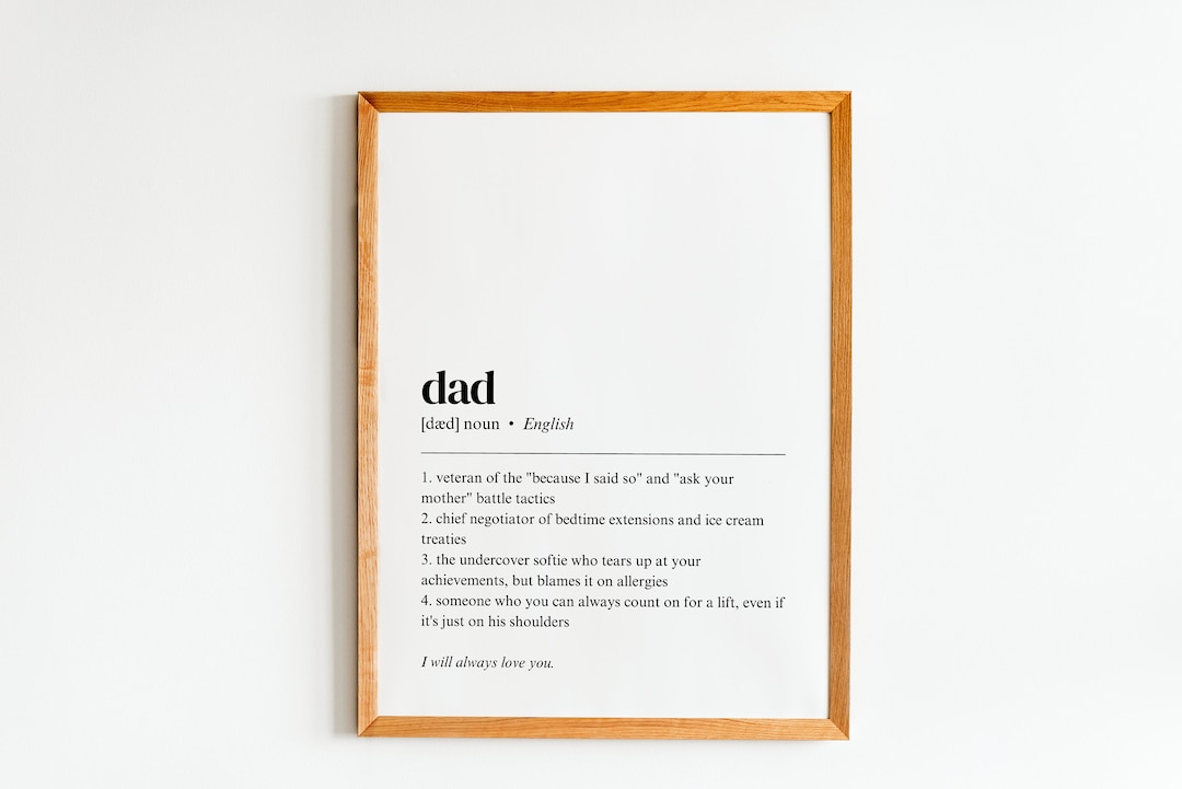 Dad Definition Print | Dad Print | Gift for Him | Gift for Dad | Dad ...