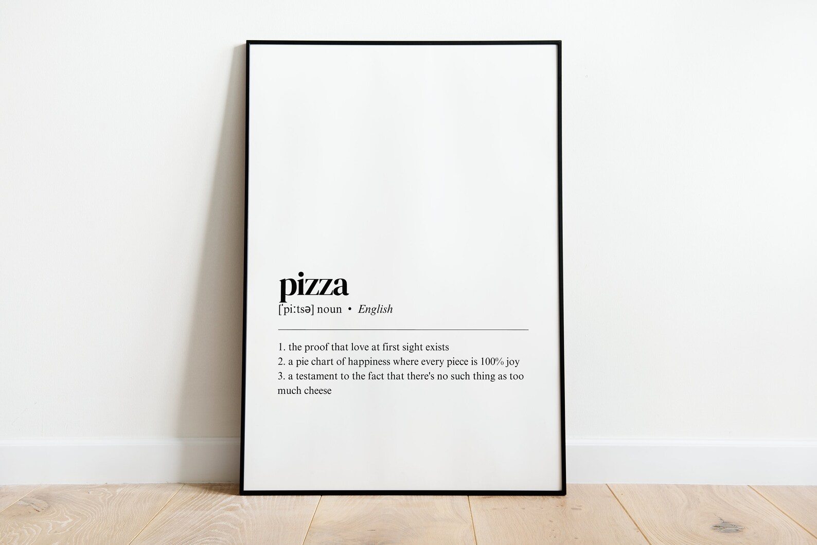Pizza Definition Printable Wall Art | Pizza Lover Gift | Pizza Poster ...