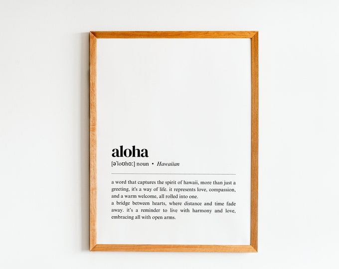Aloha Poster I Printable Poster HD I INSTANT DOWNLOAD I Hawaiian Poem I ...