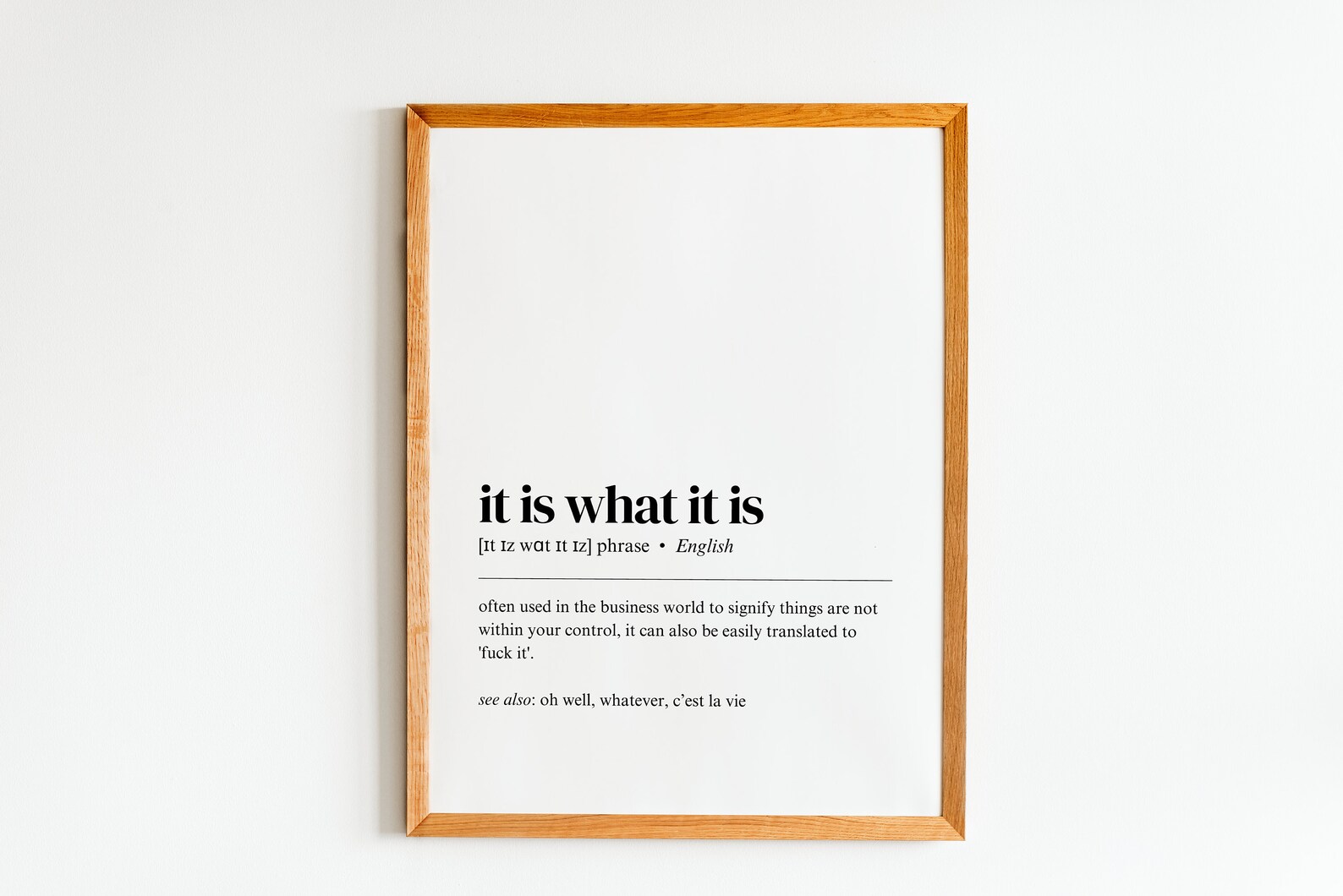 It is What It is Definition | Printable Wall Art | It is What It is ...