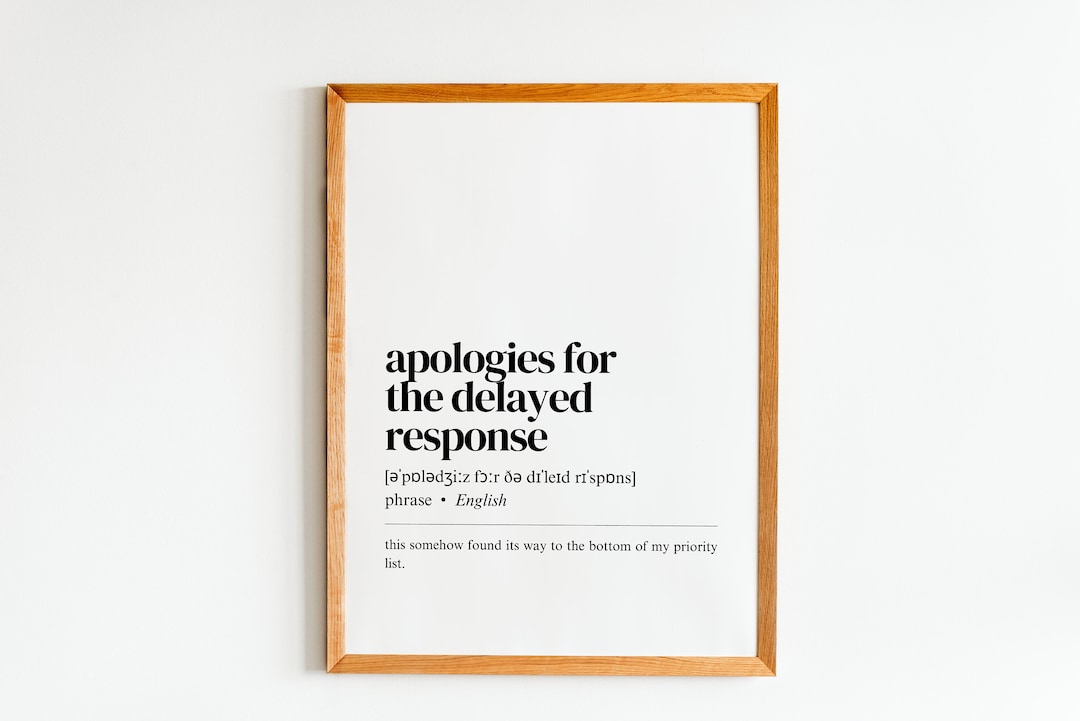 Apologies Definition Print | Office Wall Art | Funny Office Sign | Home ...