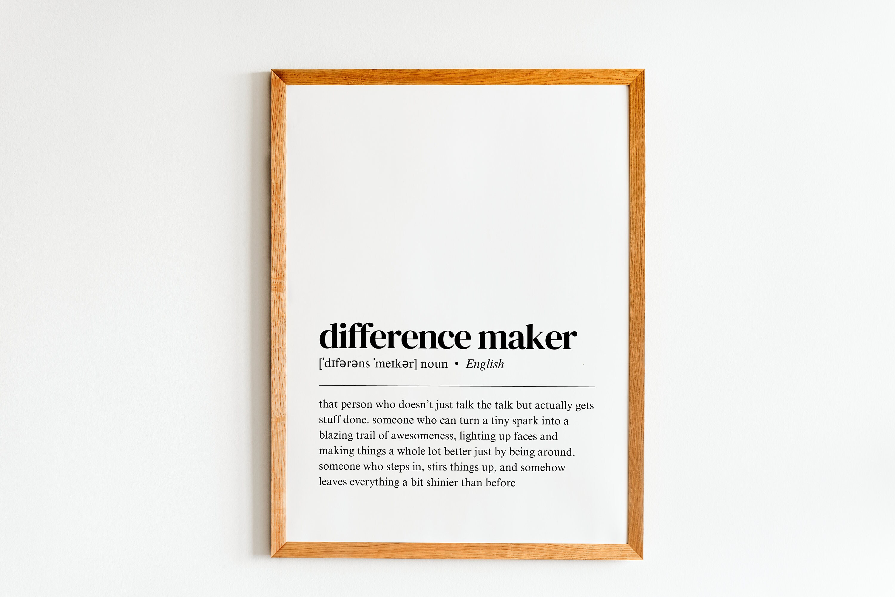 Difference Maker Definition Printable Wall Art | Difference Maker Print ...