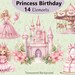Princess Birthday Clipart, Princess Castle, Birthday Cake , Baby Shower ...