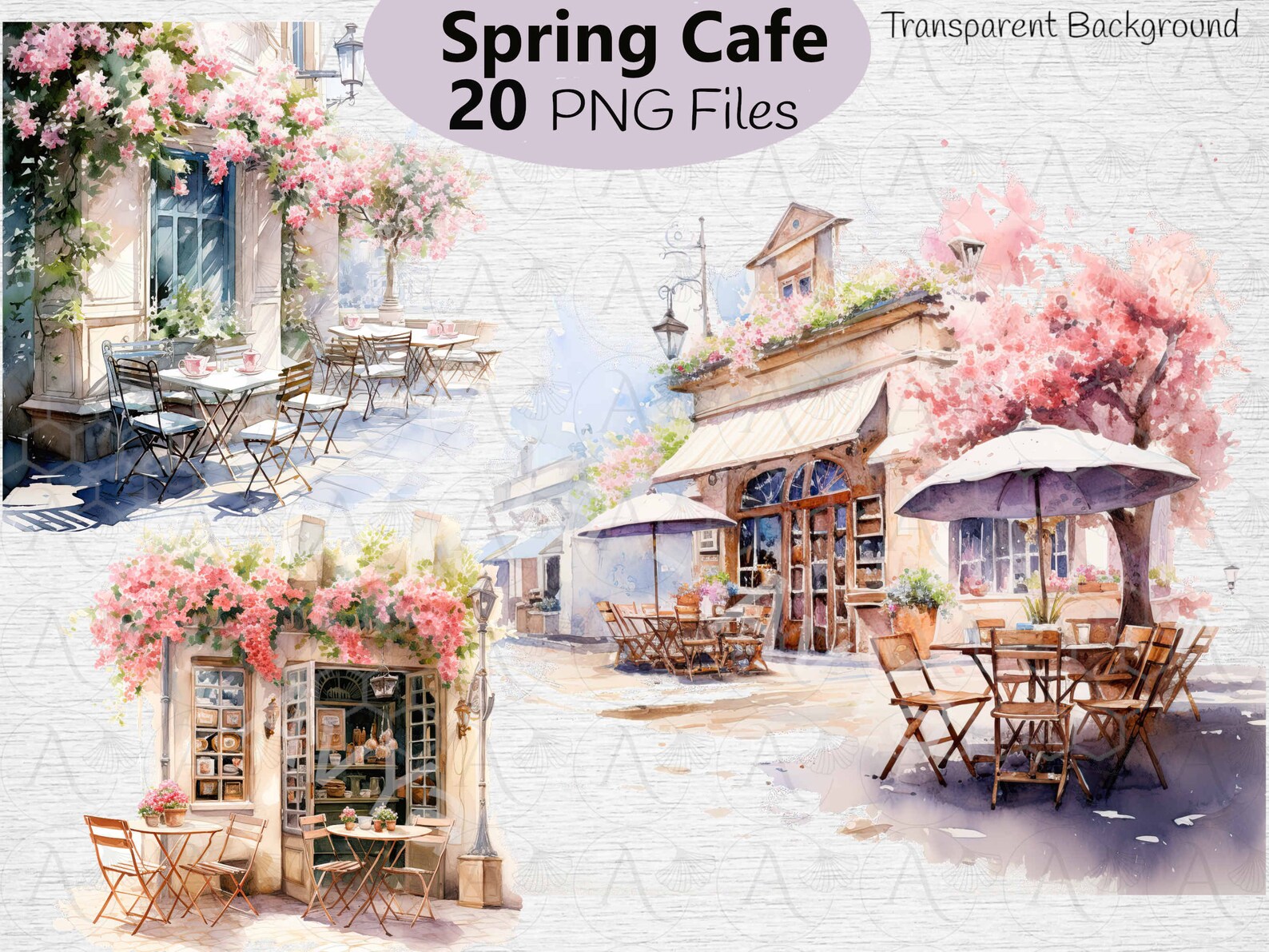 Spring Coffee Shop Clipart Cafe Clip Art Romantic French - Etsy