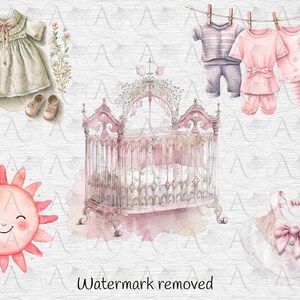 Baby Girl Clipart, Newborn Baby, Baby Decor, Nursery Room Clipart, It's ...