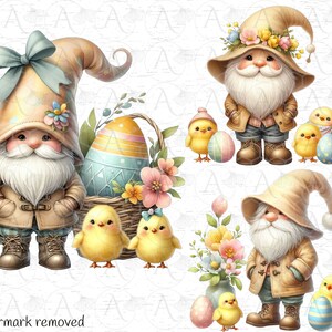 Easter Gnome Clipart , Garden Clipart, Easter Lamb , Chick, Bunny ...