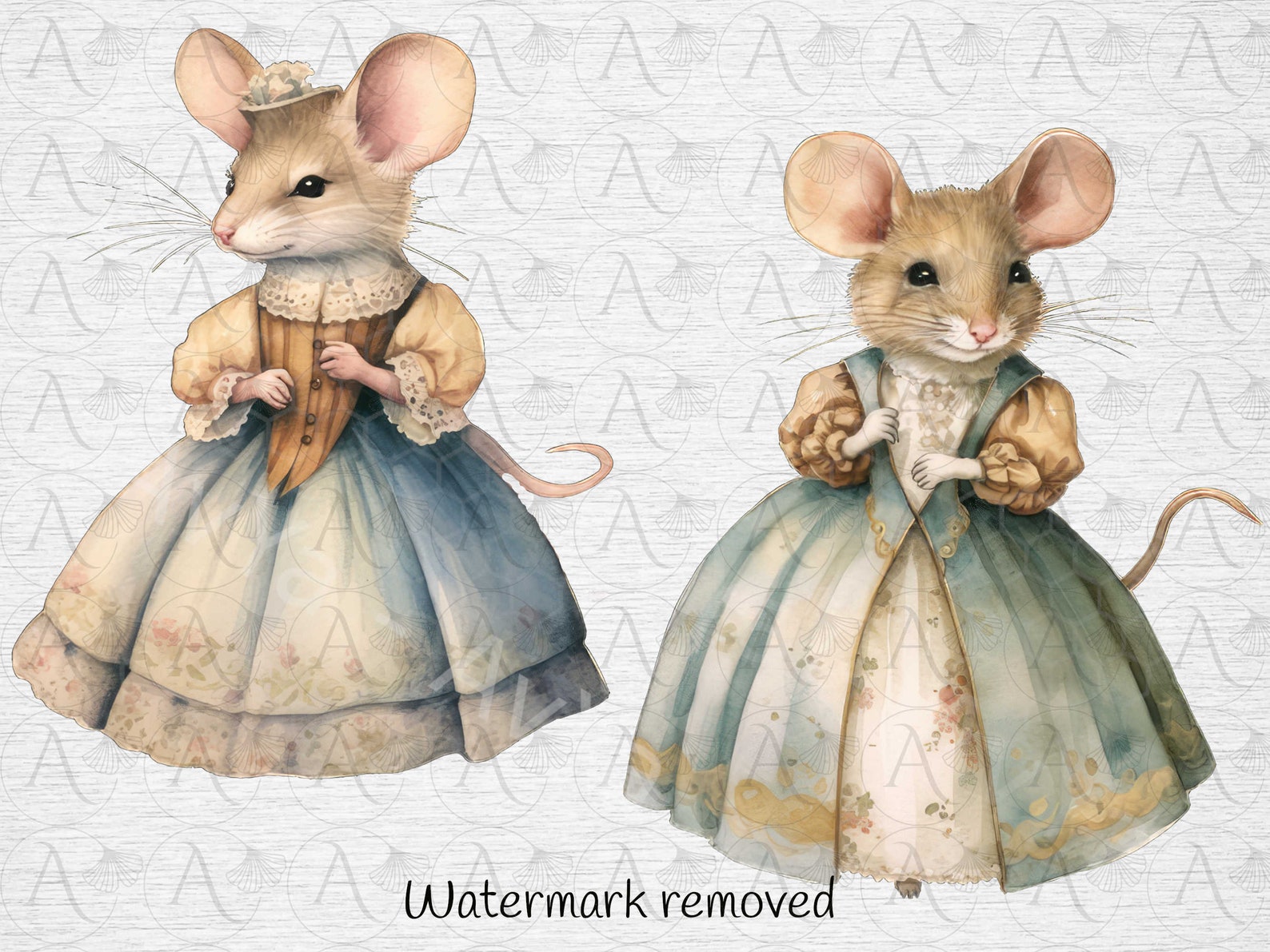 Victorian Mouse Clipart Bundle, Mouse PNG, Vintage Mouse Clipart,mouse ...