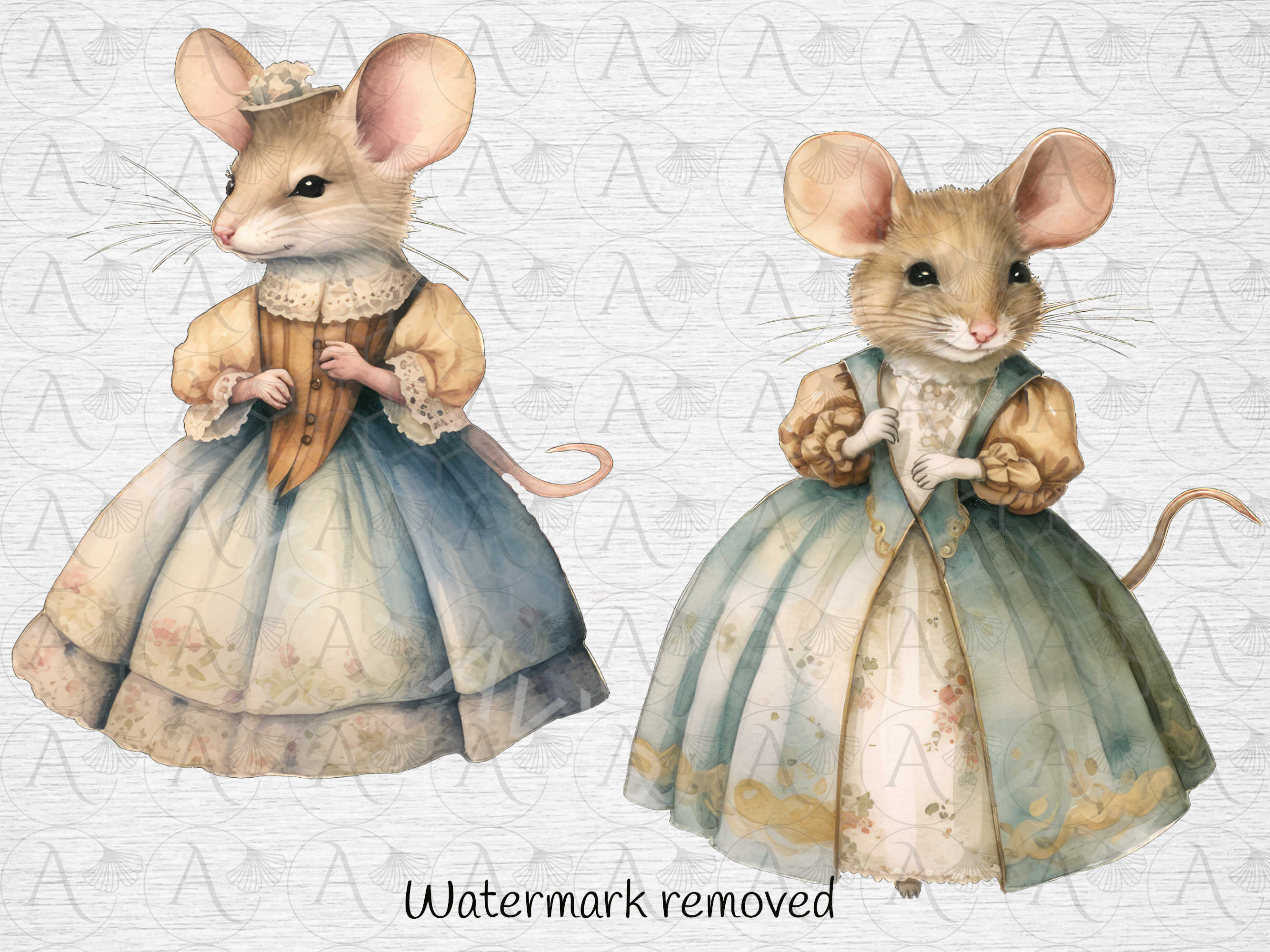 Victorian Mouse Clipart Bundle, Mouse PNG, Vintage Mouse Clipart,mouse ...