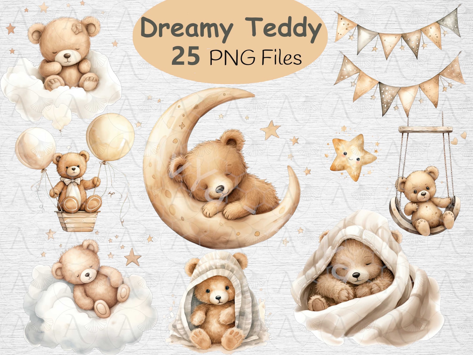 Neutral Girl , Boy Teddy Bear Clipart, Sleeping Cute Teddy , Neutral ...