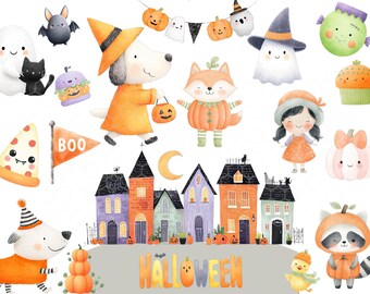 Halloween Monster Clipart PNG, Cute Halloween Character, Digital ...