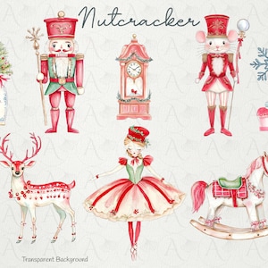 Nutcracker Watercolor Clipart Set | Christmas & Ballet Graphics ...
