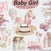 Baby Girl Clipart, Newborn Baby, Baby Decor, Nursery Room Clipart, It's ...